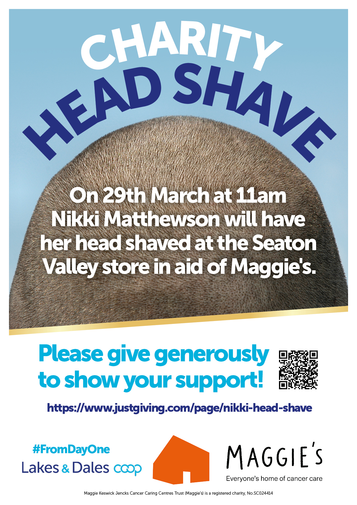 Would you shave your head for charity? Lakes and Dales
